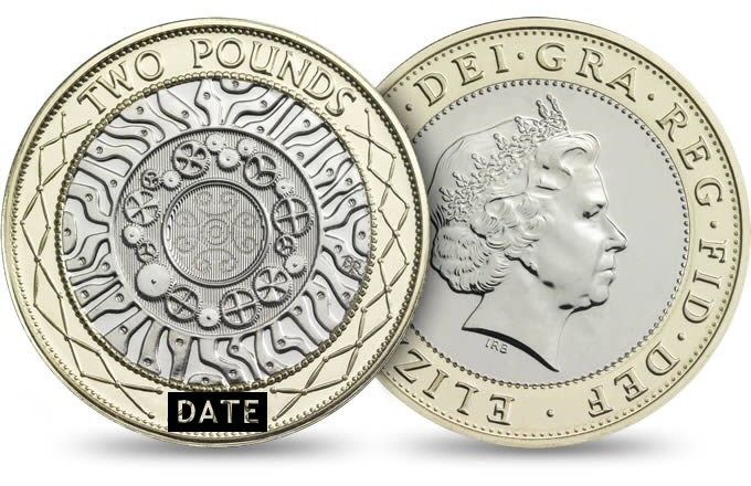1997 - 2015 Technology £2 Pound Coins