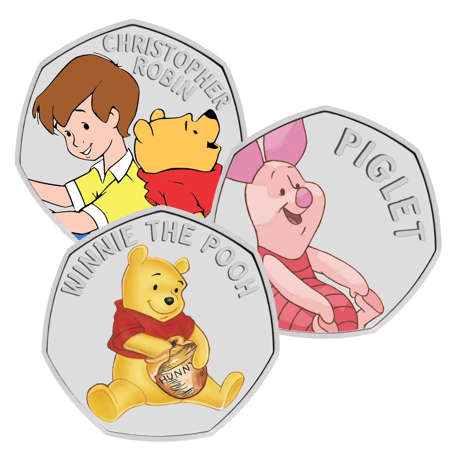 Winnie the Pooh and Friends 50p Tigger and Owl - BU, Colour Silver and ...