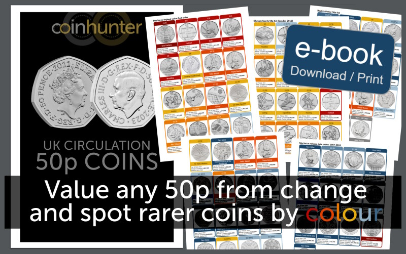 List of the most valuable circulation 50p coins (1997 to 2023)