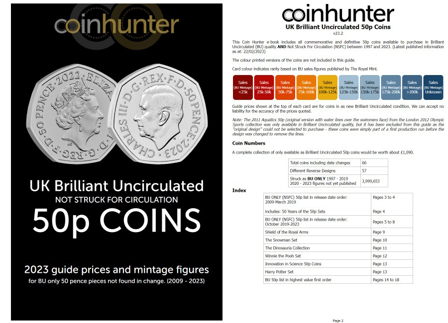 All 5 Downloadable e-books: UK Circulation 50p Coins, Brilliant ...