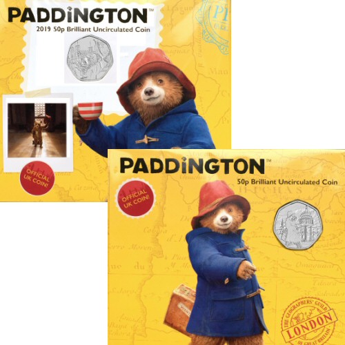 2019 Paddington 50p Set - 2 Royal Mint Packs: Tower of London and St ...