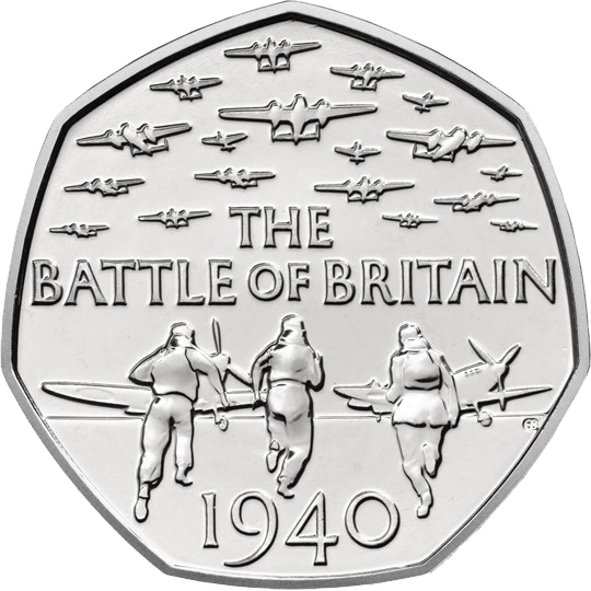 UK 2015 Battle of Britain 50p is worth £1